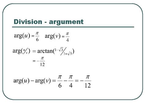 Complex Numbers Modulusargument Form Modulusargument Form The Complex