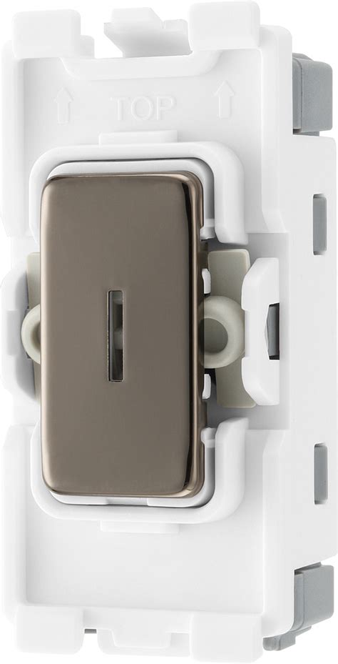 BG Nexus Grid Black Nickel RBN KY Way Double Pole Key Switch Module PEC Lights Grid