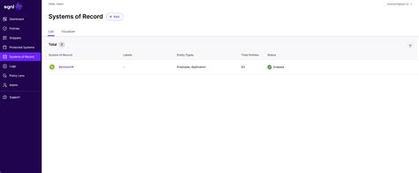 sgnl help center creating and configuring a custom system of record