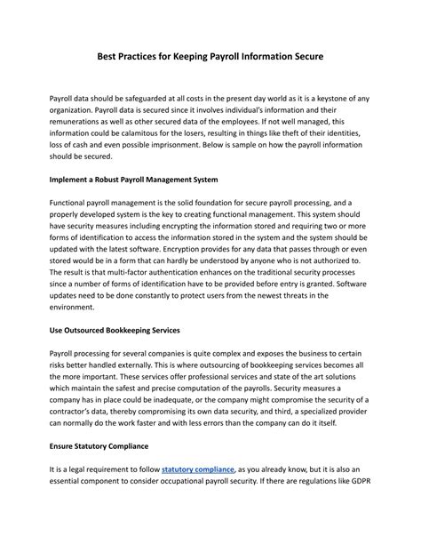 PPT Best Practices For Keeping Payroll Information Secure PowerPoint Presentation ID 13416364