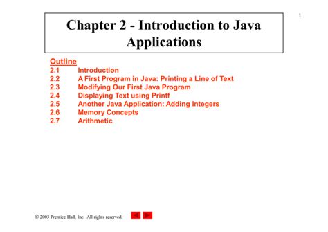Chapter 2 Introduction To Java Applications