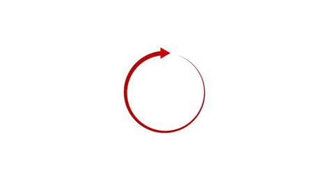 Animation Of Refresh Icon With Arrow Loop Symbol Red Color Animation Refresh Icon Or Reload