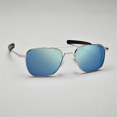 Aviator Aero Blue Polished Chrome Art Craft Optical