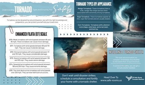 Understanding Tornado Types And Ensuring Your Safety Infographic Safe Rooms