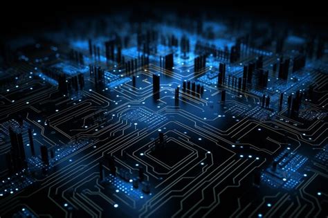 Premium Ai Image Closeup Shot Of A Circuit Board With Crc Lines Technology Background