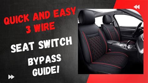 Quick And Easy 3 Wire Seat Switch Bypass Guide Youtube