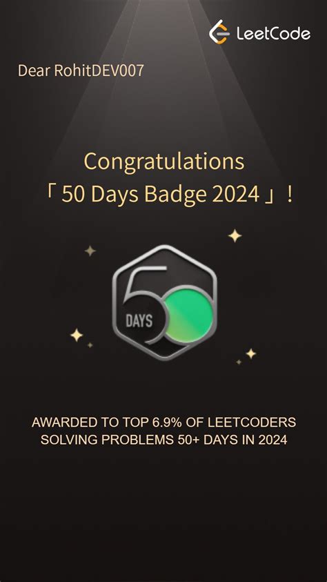 Im Thrilled To Share That Ive Been Awarded The “50 Days Badge 2023