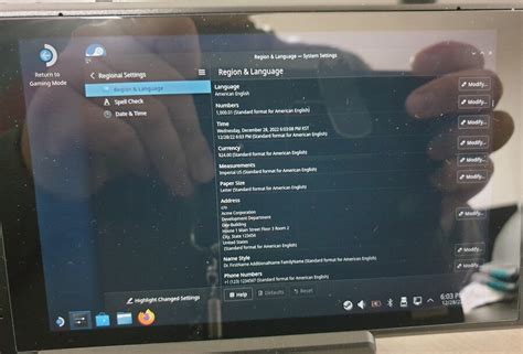데스크탑모드 한글로 변경을 위한 지역설정이 이상하네요 스팀덱