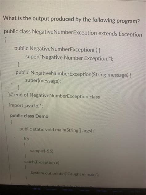 Solved What Is The Output Produced By The Following Program