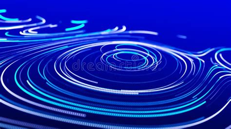 Flow Of Particles Big Data Visualization Digital Technology Wave Futuristic Cyberspace