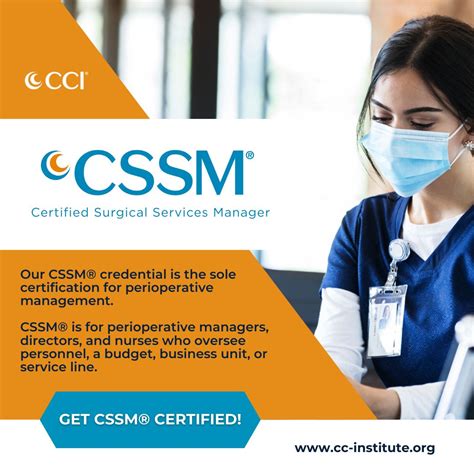 Cssm Certified Surgical Services Manager On Linkedin Cci Cssm Certification