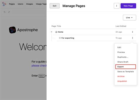Github Apostrophecmsimport Export Import And Export Pages And