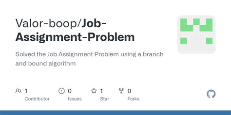 Github Valor Boopjob Assignment Problem Solved The Job Assignment