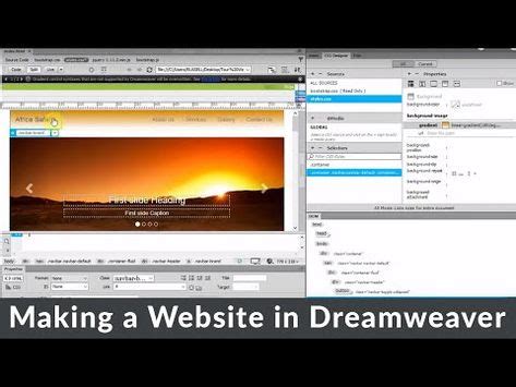 How To Build A Basic Website Design In Dreamweaver CC Beginners Tutorial