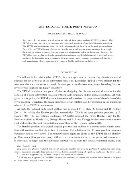 pdf the tailored finite point method