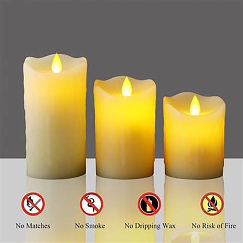 Yeraya Com Lilin Lampu Led Smokeless Leleh Sumbu Goyang