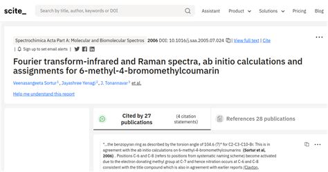 Citation Report Fourier Transform Infrared And Raman Spectra Ab