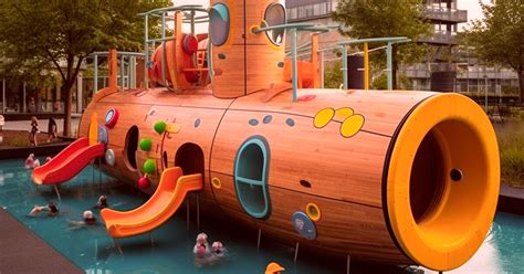 La Colorida Serie AI Imagina Los Parques Infantiles Como Naves