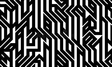 Tech Style Seamless Linear Pattern Vector Monochrome Circuit Board Lines Endless Background