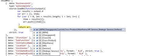 Jquery Assign Array Of Strings From Json To Handsontables Object In Javascript Stack Overflow