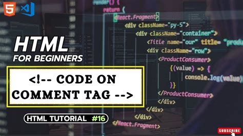 L 16 How To Add Comment In Html Code Html Tutorial Html Comments Htmlcomment Youtube