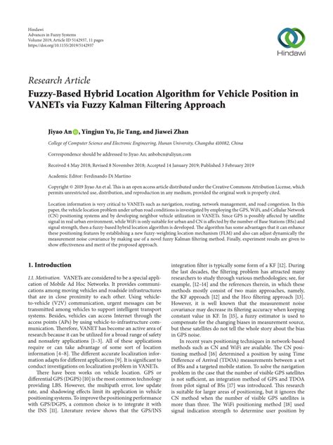 pdf fuzzy based hybrid location algorithm for vehicle position in
