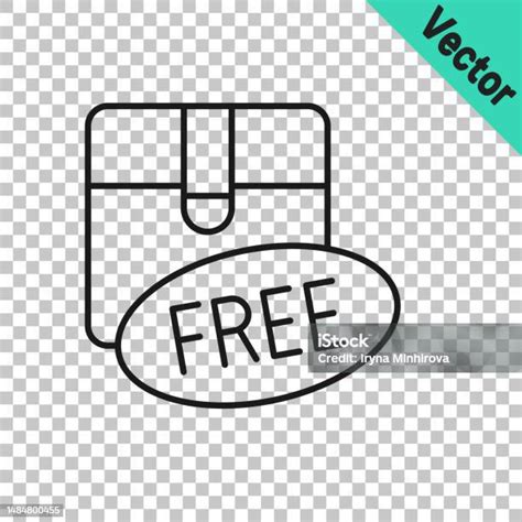 투명한 배경에 분리된 무료 기호 아이콘이 있는 검은색 선 골판지 상자 상자 포장 소포 표시 배달 운송 및 배송 벡터 0명에 대한 스톡 벡터 아트 및 기타 이미지 Istock