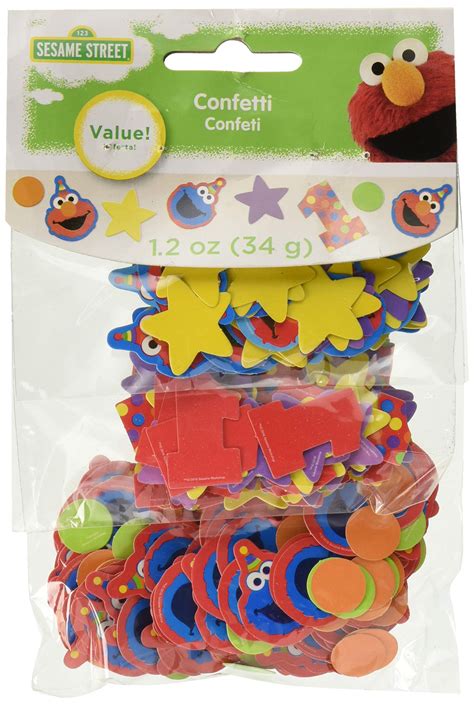 Amscan 361835 Sesame Street Elmo Turns One Value Pack Confetti