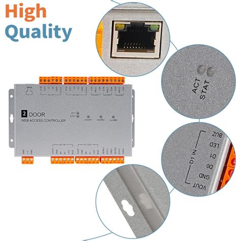 Hot Selling Tcp Ip 2 Doors Double Way Access Controller Web Based Access Control Board With