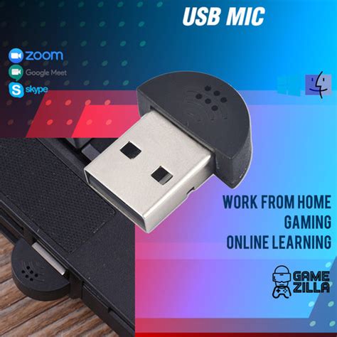 Promo Usb Mic Mini Microphone Pc Mikrofon Laptop Microfon Komputer Mik