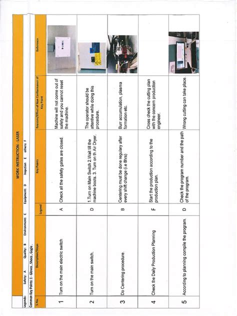 Laser Work Instruction Pdf