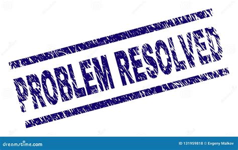Grunge Textured PROBLEM RESOLVED Stamp Seal Stock Vector Illustration