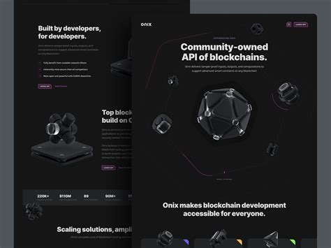 onix blockchain landing page ui design kit by tran mau tri tam for
