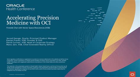 Oracle Health Conference Presentation Slide R Vectorspaceai