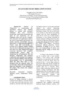 An Iot Based Smart Irrigation System Ijser An Iot Based Smart Irrigation System Ijser Pdf
