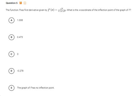 solved question 5 the function fhas first derivative given