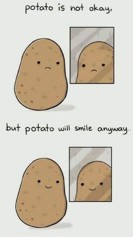 Smiley Potato Memes Cute Funny Potato Jumping And Smile Stock