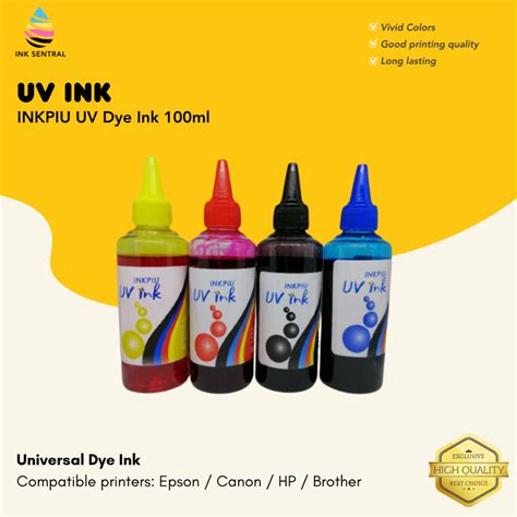 Inksentral Inkpiu Uv Universal Dye Ink Ml Shopee Philippines