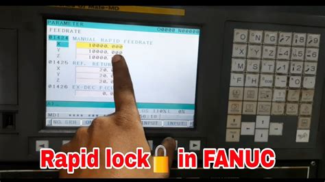 Axis Rapid Control And Lock By Program Fanuc Rapid Feed Rate Parameter Fanuc Cnc Vmc Youtube