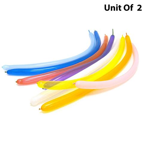 Deluxe Assorted Solid Color Sculpture Balloons 60 Inch 100 Pieces