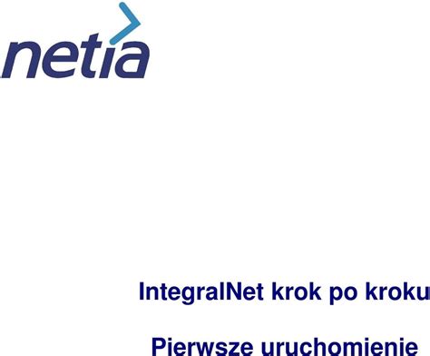 Integralnet Krok Po Kroku Pierwsze Uruchomienie Pdf Free Download