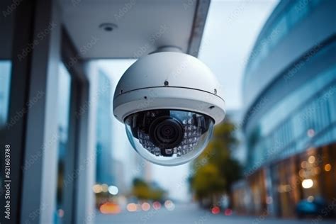external surveillance camera of the perimeter background with