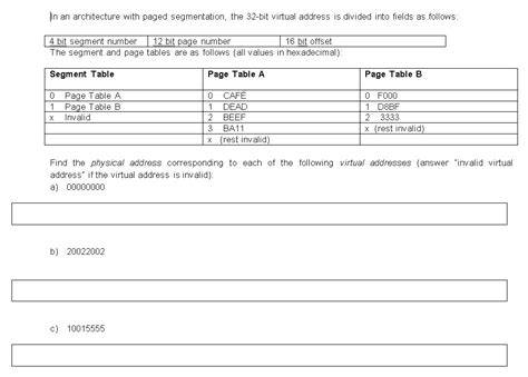 solved in an architecture with paged segmentation the 32 bit virtual
