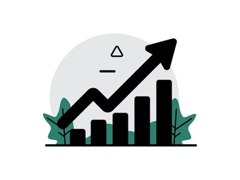 Premium Vector Growth Graph Chart Sign And Symbol Vector Business Growing Diagram Chart