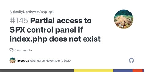 Partial Access To Spx Control Panel If Indexphp Does Not Exist · Issue