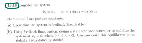 13 18 Consider The System Where A And B Are Positive