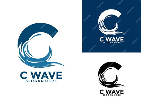 Premium Vector C Wave Logo Design Letter C Logo With Wave Vector Logo