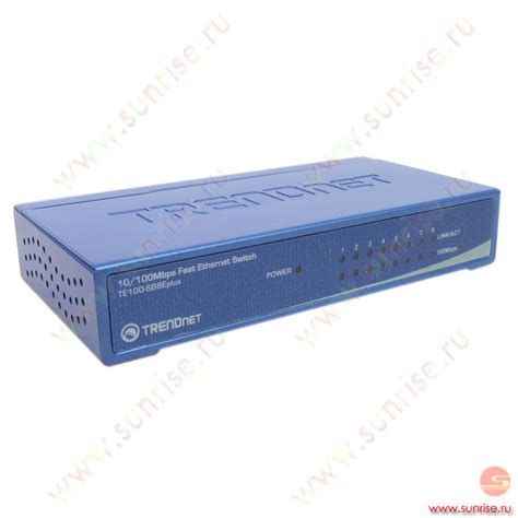 Коммутатор TrendNet TE100-S88E+, 8 ports 10/100Mb с Auto-MDIX, mini ...