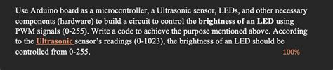 Solved Use Arduino Board As A Microcontroller A Ultrasonic Chegg