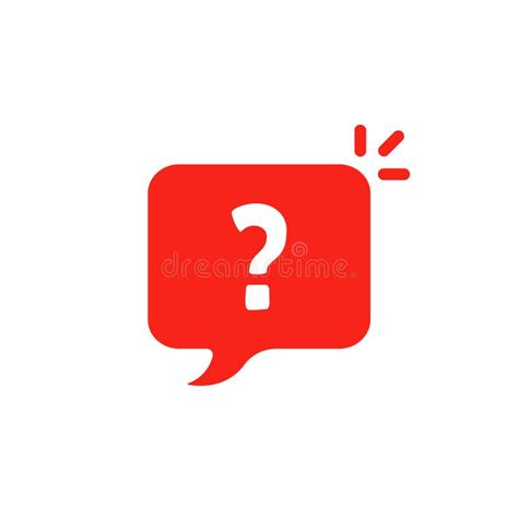red speech bubble with question mark like quiz stock vector